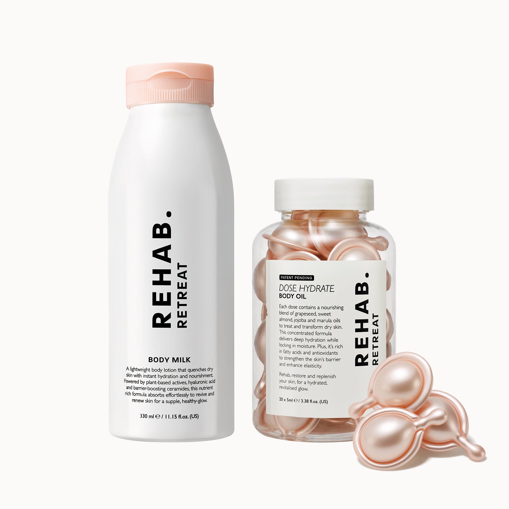 REHAB. Retreat Body Milk & Body Oil Bundle – rehabyourhair