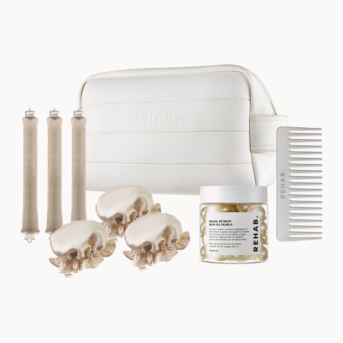 REHAB. Retreat Curling Rods & Bath Pearls Gift Set – rehabyourhair